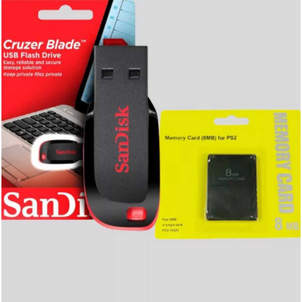 Kit Ps2 Opl + Memorycard + Pendrive32gb C\ 20 Jogos Slim\fat - Faz a Boa!