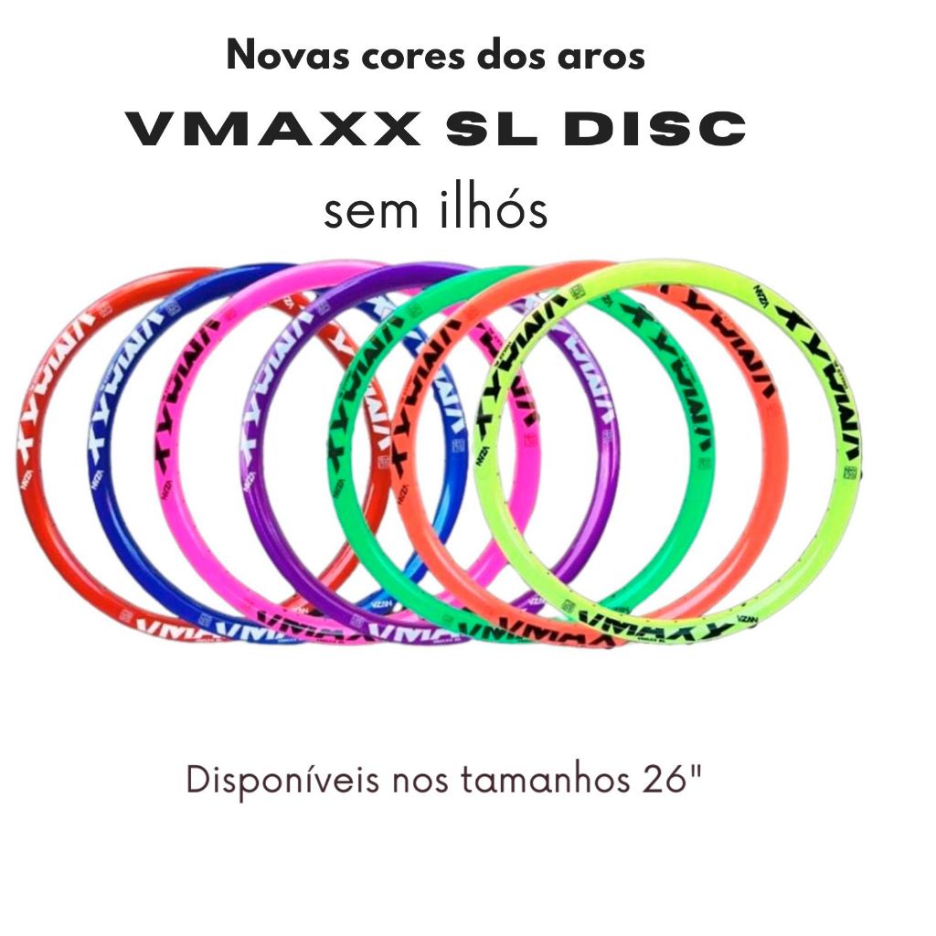 Par de Aros 26 Vzan Aero Vmaxx Sl Freio a disco 36f S/ Ilhos - Cores | Shopee Brasil