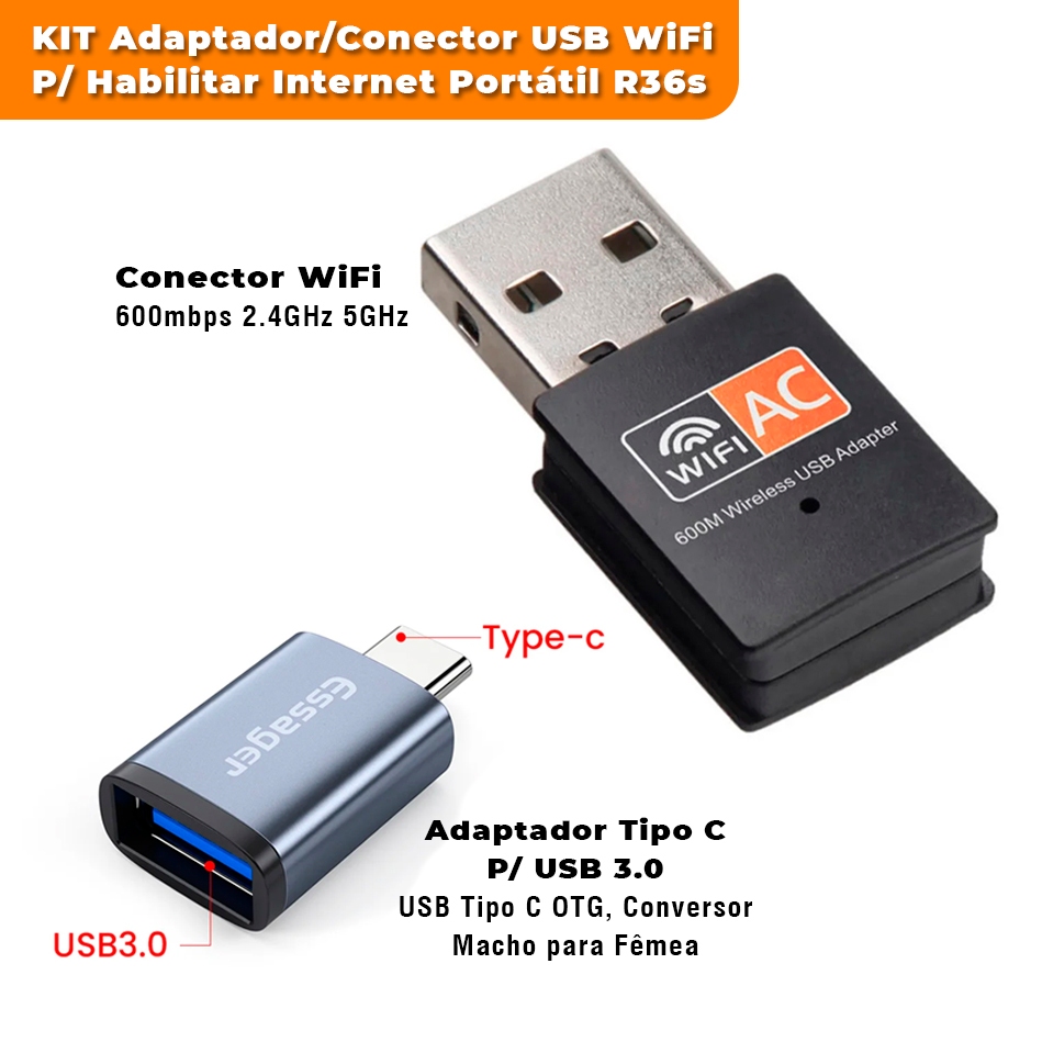 Kit Adaptador/Conector USB WiFi P/ Habilitar Internet no Vídeo Game ...