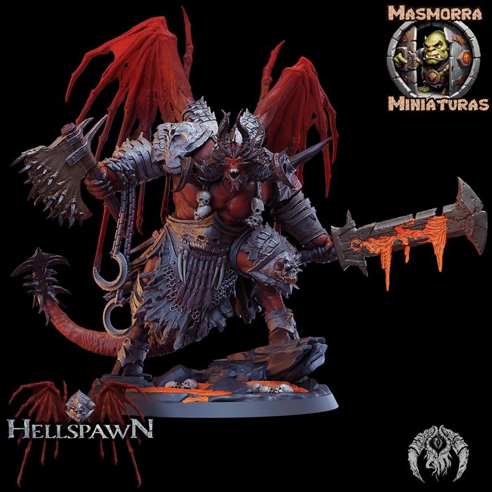 Miniatura RPG - Lorde Demônio | Hellspawn Lord | Pit Lord | Shopee Brasil