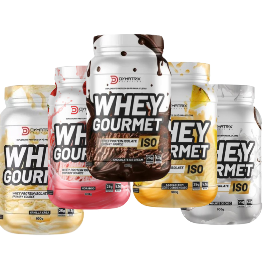Kit 12 Whey Protein Gourmet Suplemento academia ISO Dymatrix - 907g Way ...