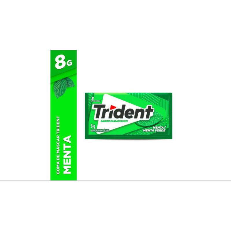 Trident menta Chiclete Menta Verde Com 21 Unidades de 8g | Shopee Brasil