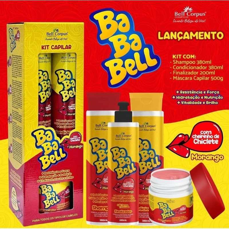 kit capilar 4 itens com cheirinho de chiclete Bella Corpus ( bubbaloo ...