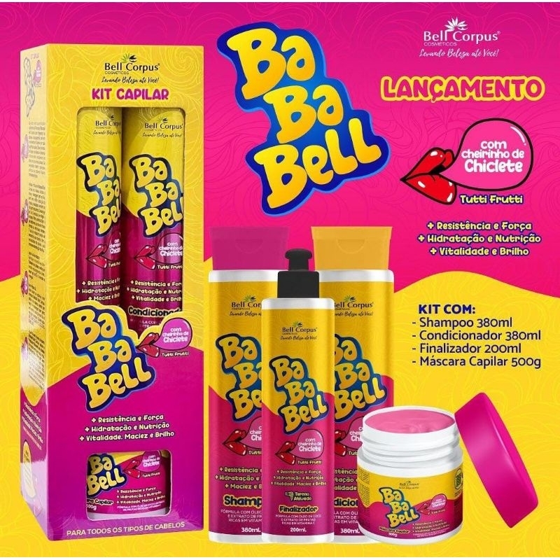 kit capilar 4 itens com cheirinho de chiclete Bella Corpus ( bubbaloo ...