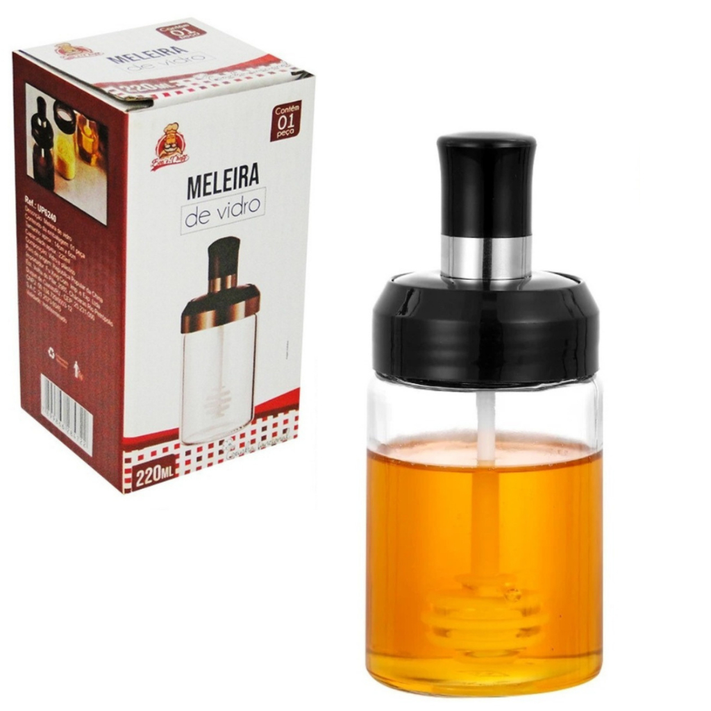 Meleira Porta Mel Com Pegador Comeia Pote Para Mel Com Tampa Com ...