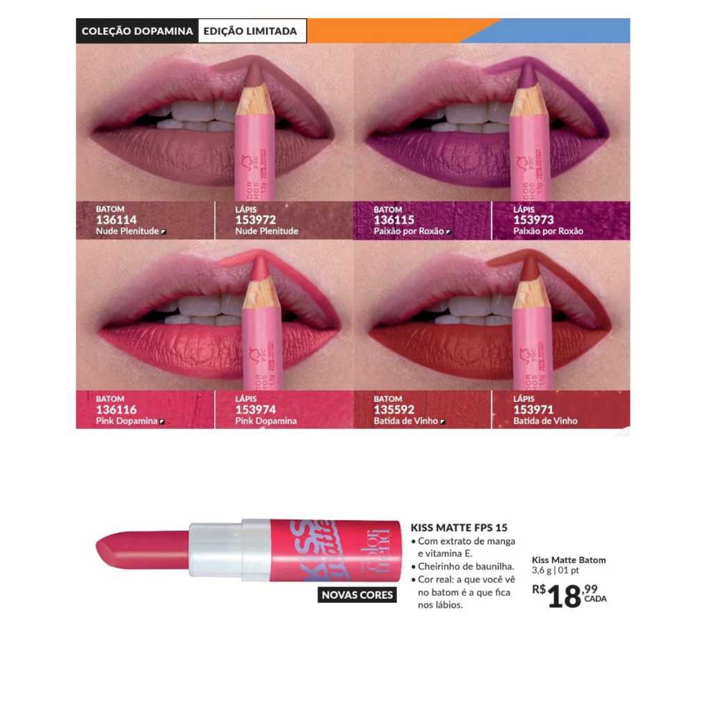 Batom Avon Kiss Matte Radiance - FPS 15: Descubra as Novas Cores Paixão ...