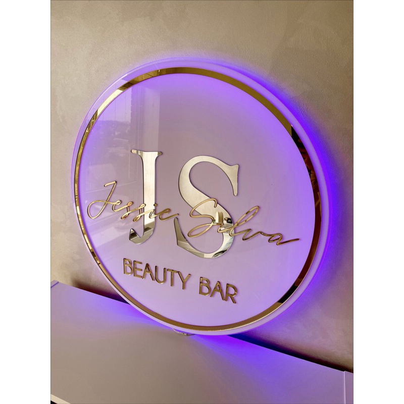 PLACA NEON LED 50x50cm EM ACRÍLICO - LETREIRO PERSONALIZADO | Shopee Brasil