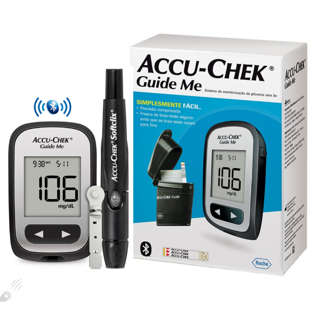 Aparelho Guide Me Com Bluetooth da Roche Monitor de Glicemia Aparelho ...