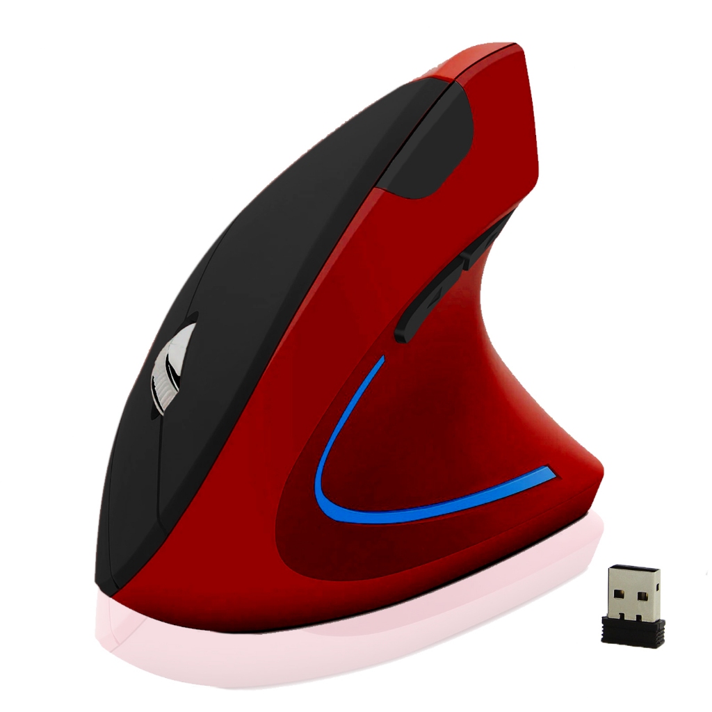 Mouse Sem Fio Vertical Ergonômico Previne Tendinite - Wireless Com 6 ...