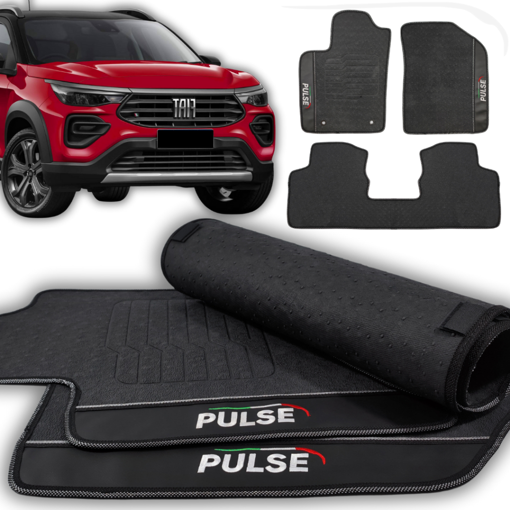 Tapete Para Pulse 2022 2023 2024 2025 Borracha Bordado 3P Linha Premium ...
