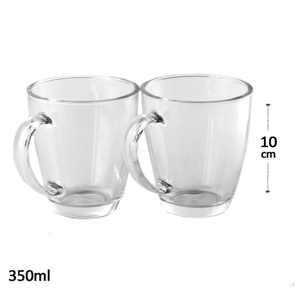 Jogo de canecas 2 unidades De Vidro Para Café Verona Clink 320ml | Shopee Brasil