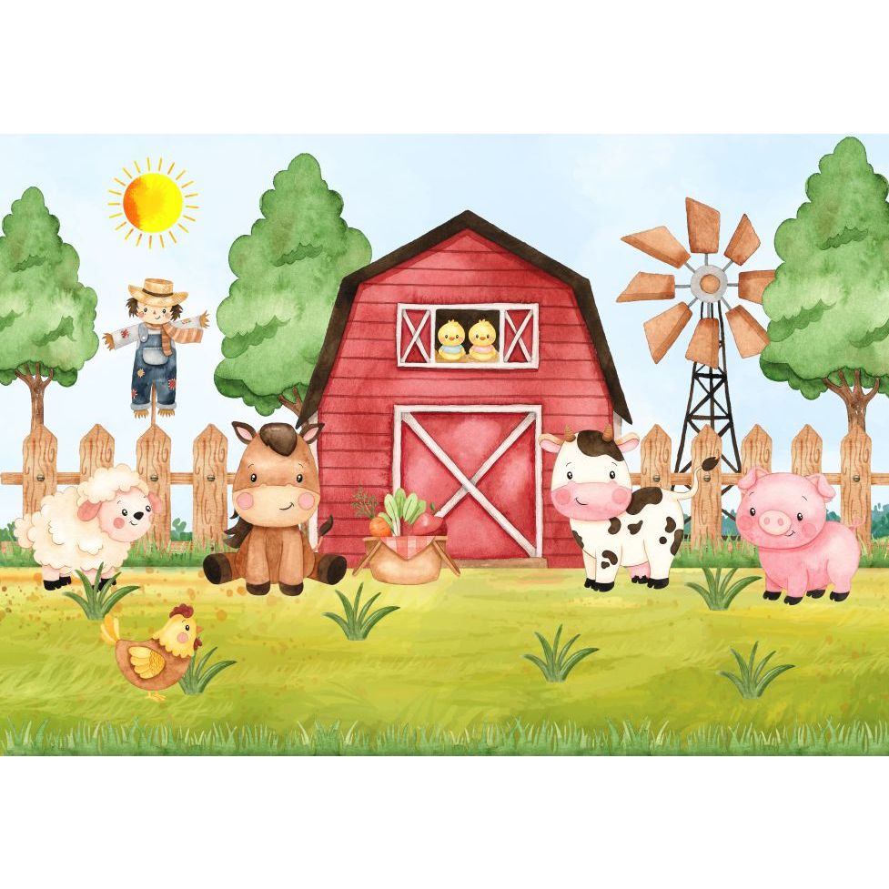 Painel de Festa em Lona Tema Fazendinha | Shopee Brasil