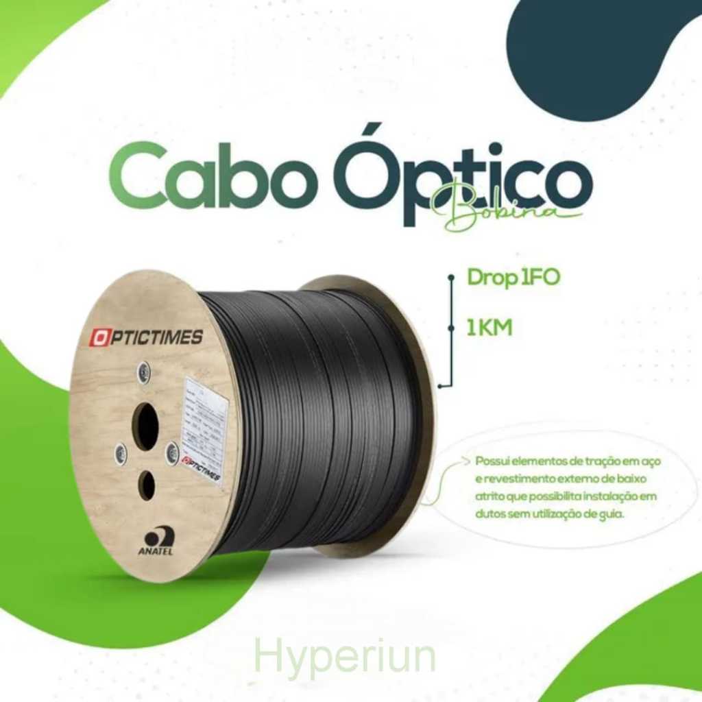 Cabo Optico Speed Star Mini Flat Drop 1FO - 1KM | Shopee Brasil