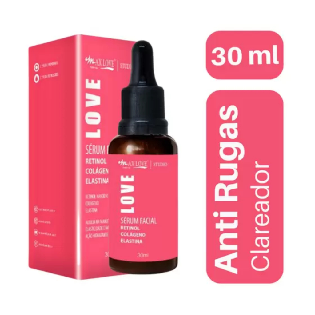 Sérum Retinol Max Love Colágeno Elastina Hidratante e Antioxidante ...
