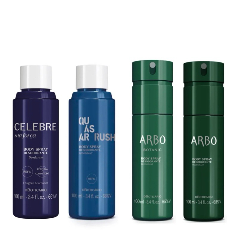 Body Spray Masculino O Boticário 100ml (a escolher Completo ou Refil ...