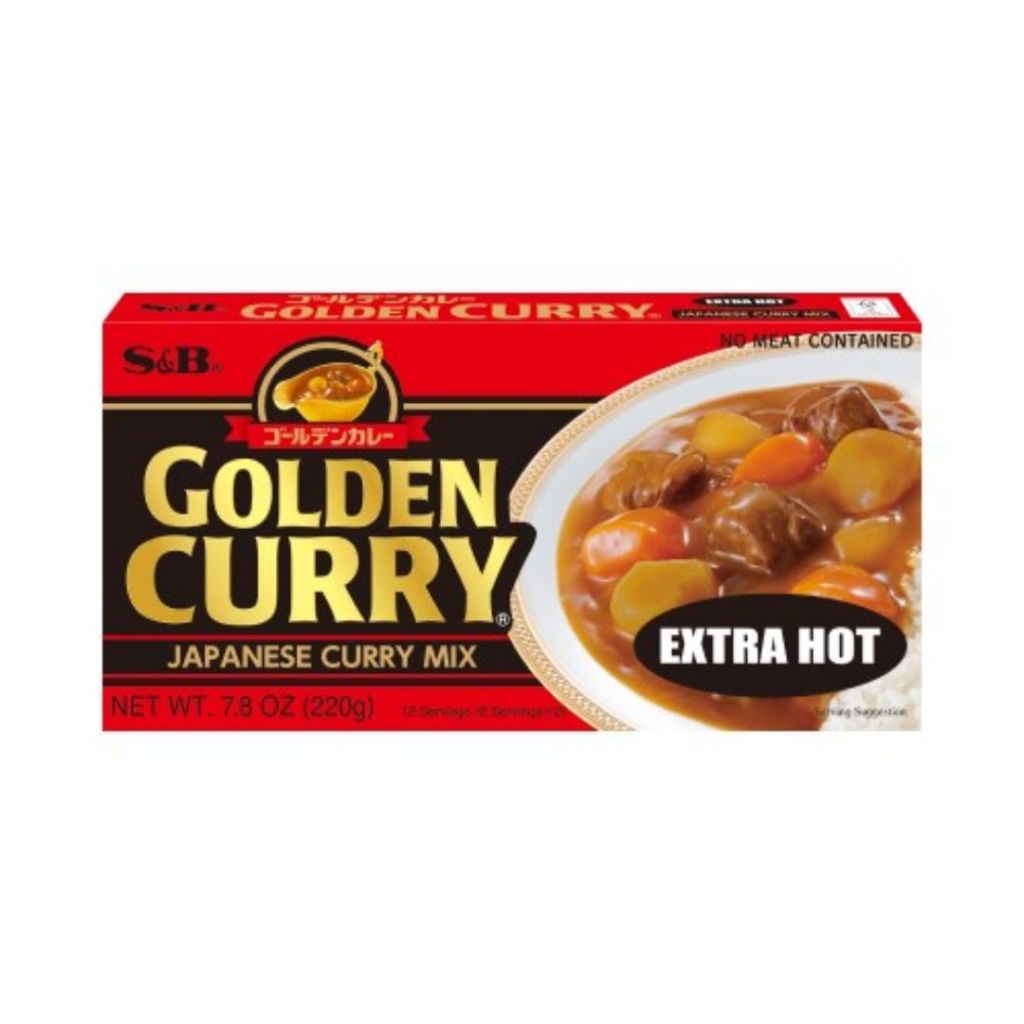 Karê Golden Curry S&B Tempero Japonês Extra Forte/ Extra Hot 220g ...
