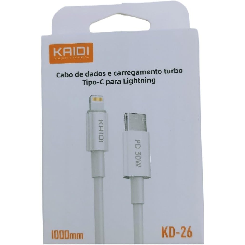Cabo de Dados PD USB-C Lightning KAIDI KD-26 KAIDI 30W 1 metro | Shopee ...