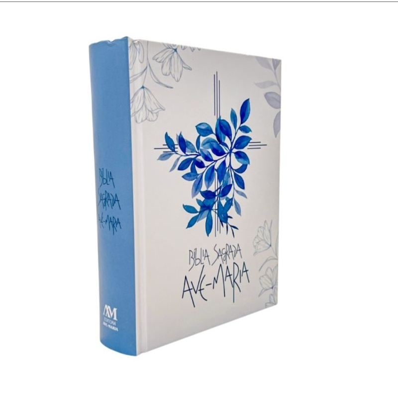 Bíblia Ave Maria capa flores | Shopee Brasil