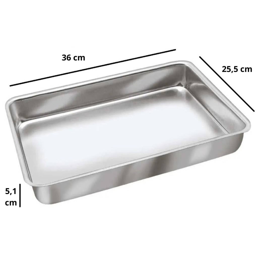 Forma Assadeira Alta De Bolo Retangular Aluminio N 03 | Shopee Brasil