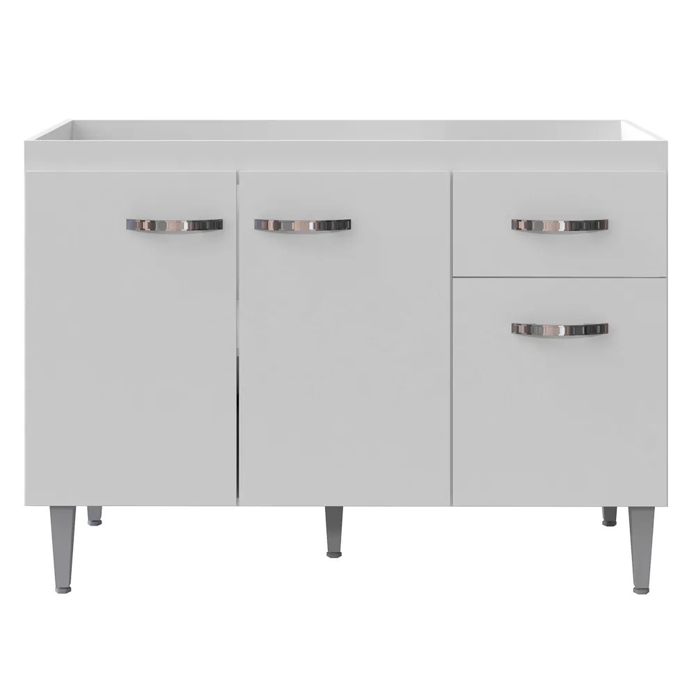Balcão Gabinete Gabriela Para Pia 120cm Sem Tampo 3 Portas | Shopee Brasil