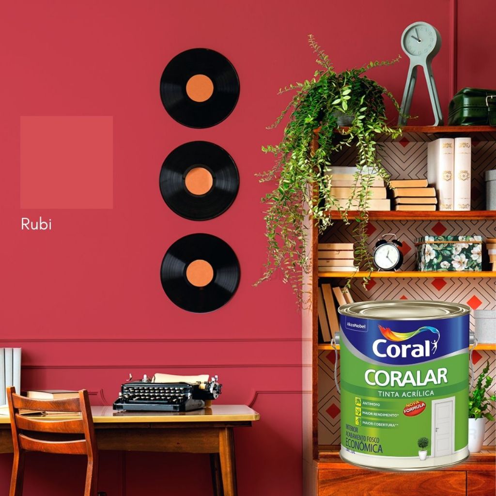 Tinta Coralar Rubi Anti Mofo Acrica Parede 3,6 Litros Escolha A Cor ...