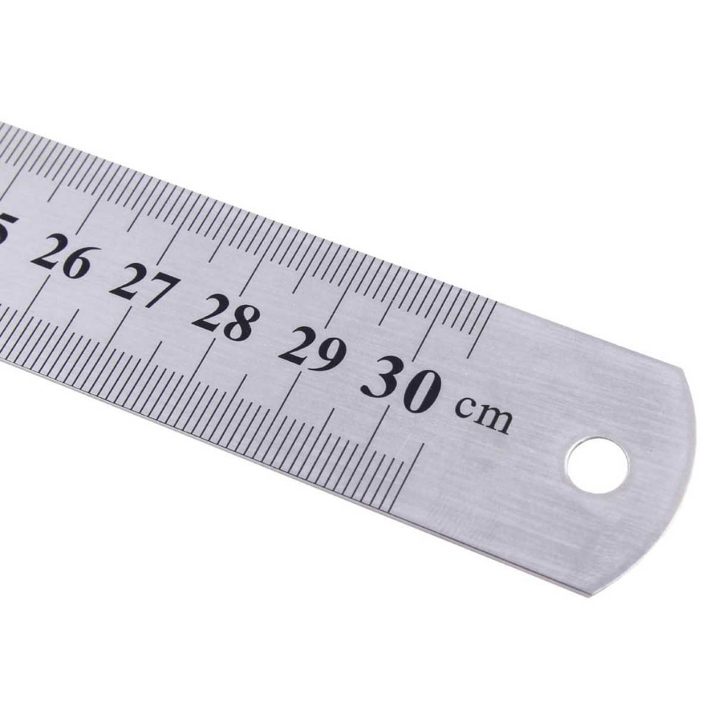 Régua 30 Cm Aço Inox Profissional Escolar Casa Trabalho - Régua Aço ...