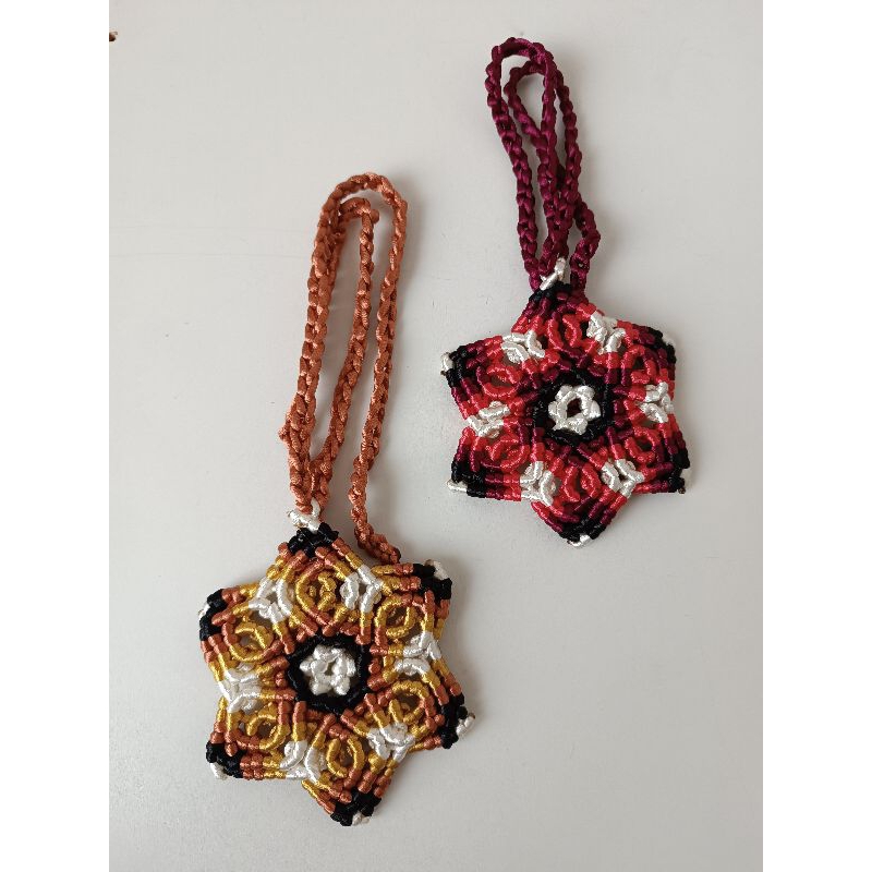 Colar Longo Artesanal em Macramê Mandala Flor | Shopee Brasil