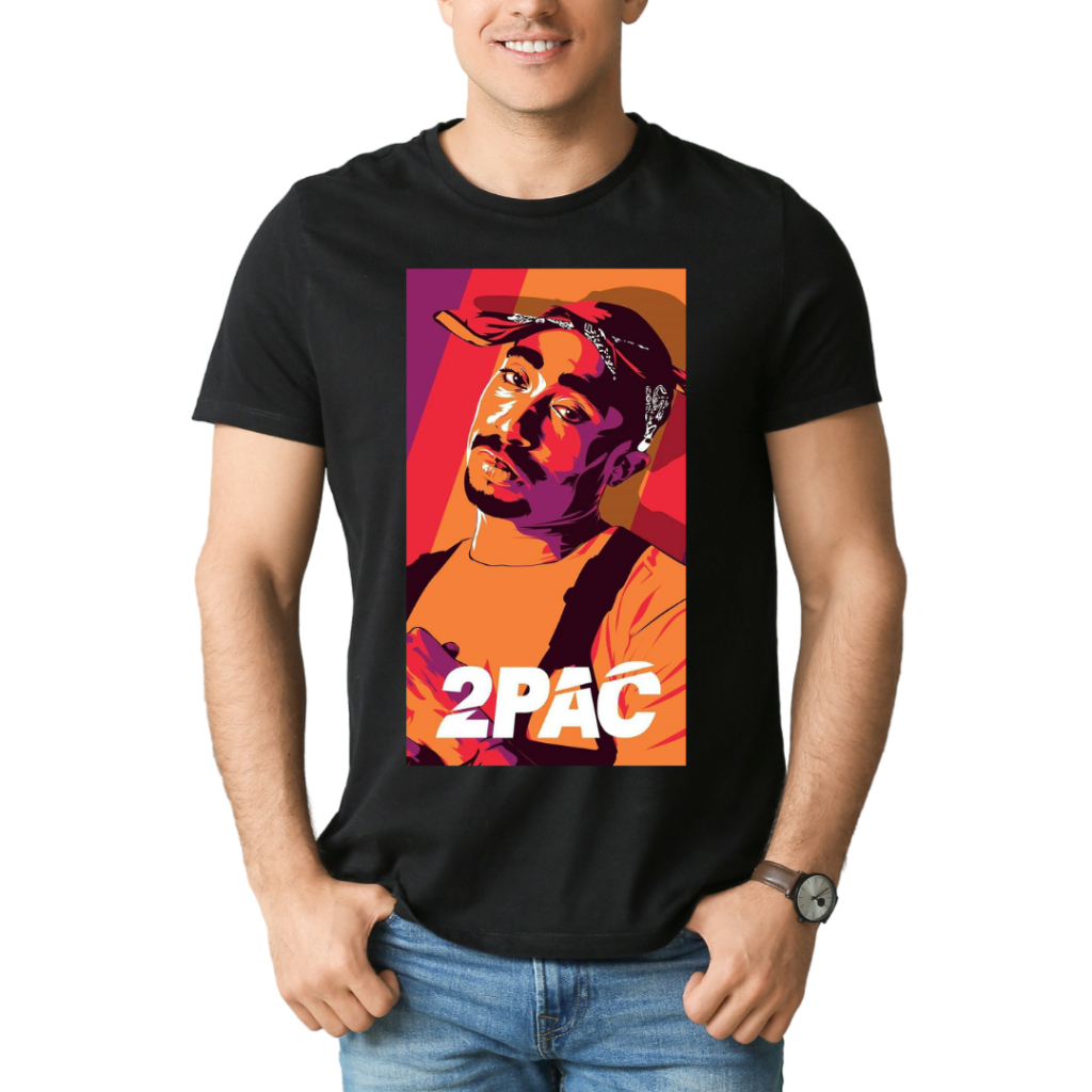Camisa Camiseta Tupac Rapper Hip-hop 100% Algodão Blusa unissex 2pac ...