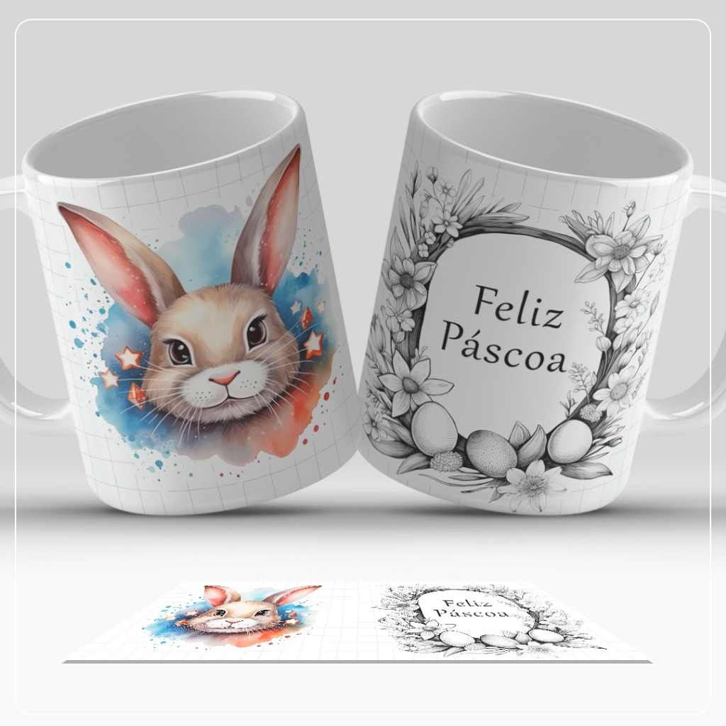Caneca Linha Pascoa - Linha Exclusiva Porcelana Importada (325 ML ...