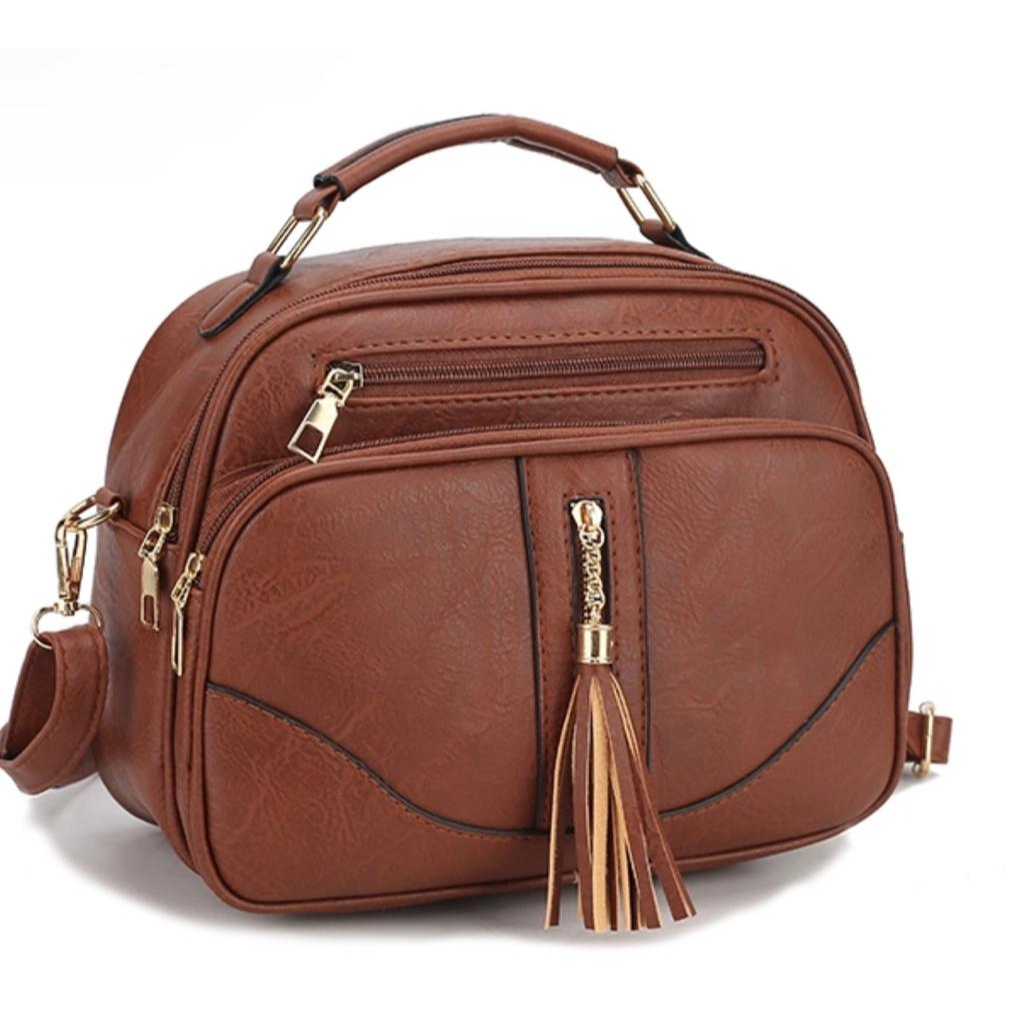 Bolsa Feminina Com Alça Lateral Transversal Faixa de Mão De Couro V2336 ...