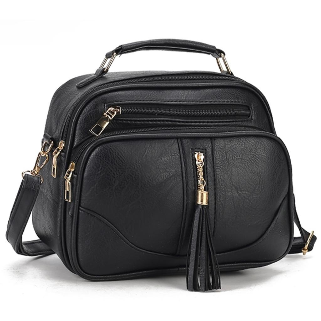 Bolsa Feminina Com Alça Lateral Transversal Faixa de Mão De Couro V2336 ...