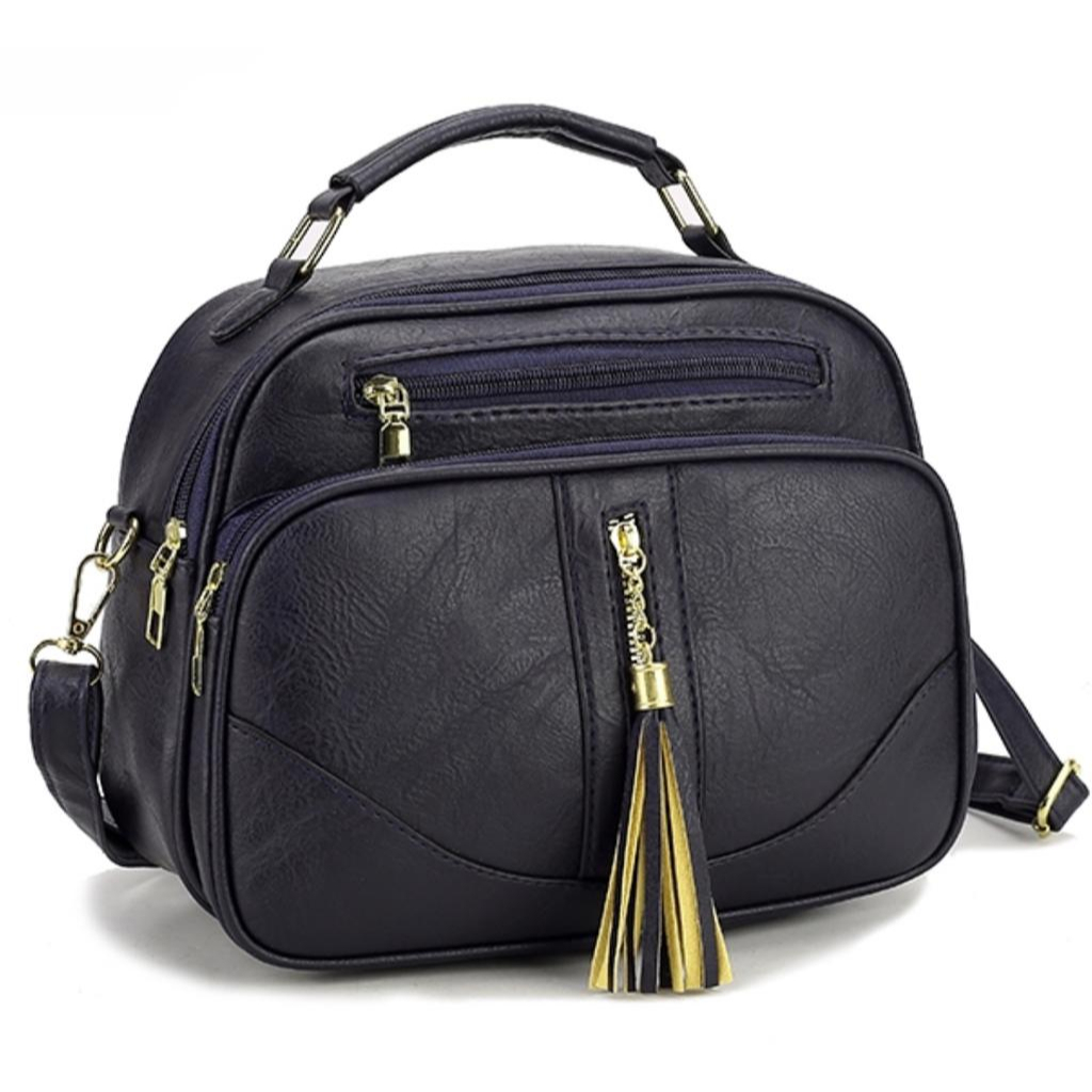 Bolsa Feminina Com Alça Lateral Transversal Faixa de Mão De Couro V2336 ...