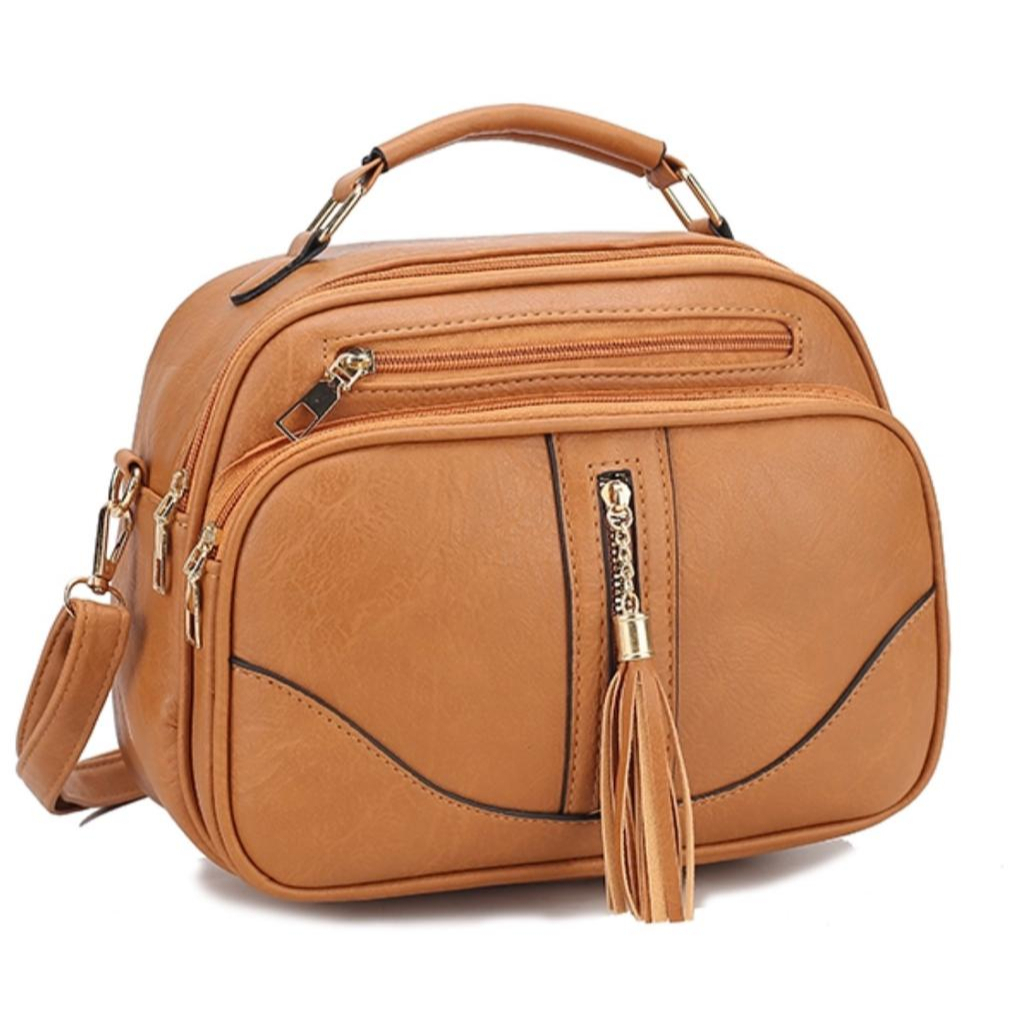 Bolsa Feminina Com Alça Lateral Transversal Faixa de Mão De Couro V2336 ...