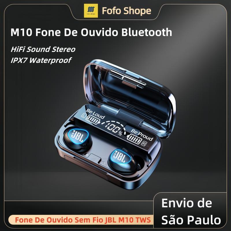 Fone De Ouvido Sem Fio JBL M10 TWS Bluetooth 5.1 9D Microfone À Prova D'água | Shopee Brasil