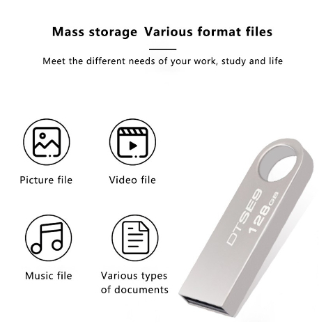 USB 64G Metal Pen Drive USB 2.0 Flash Drive | Shopee Brasil