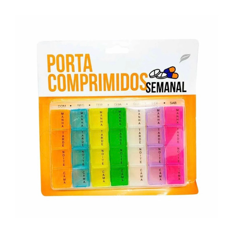 Porta Comprimidos semanal 28 dias Caixa Porta Comprimido | Shopee Brasil