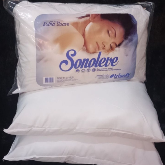 Travesseiro Sono Leve 50CM X 70CM - Trisoft | Shopee Brasil