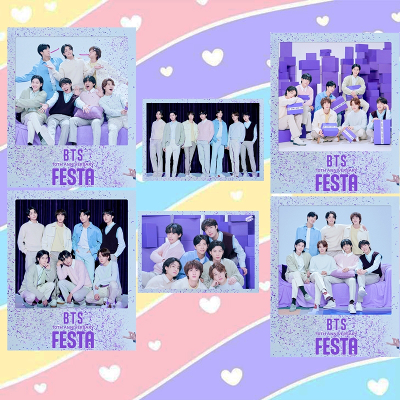 BTS KIT 10 ANOS - 2 CARDS+4 POLAROIDS | Shopee Brasil