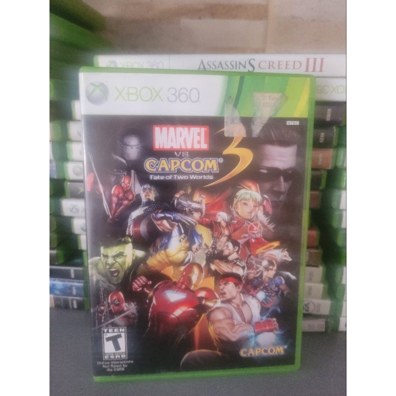 Marvel vs capcom 3 fate of two worlds xbox 360 original dvd | Shopee Brasil