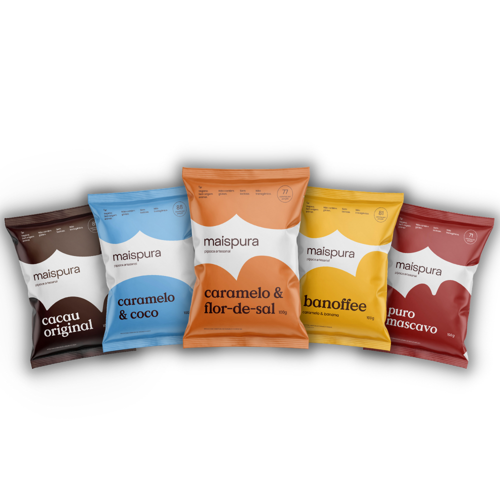 Pipoca Doce Gourmet Mais Pura | Diversos sabores e 2 tamanhos | Pipoca ...
