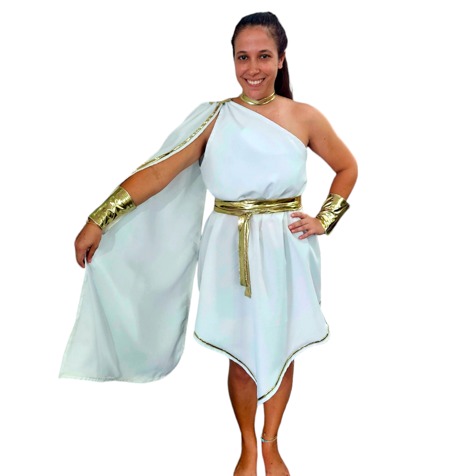 Fantasia Deusa Grega Vestido Feminina Festa Adulto Luxo Festas | Shopee Brasil