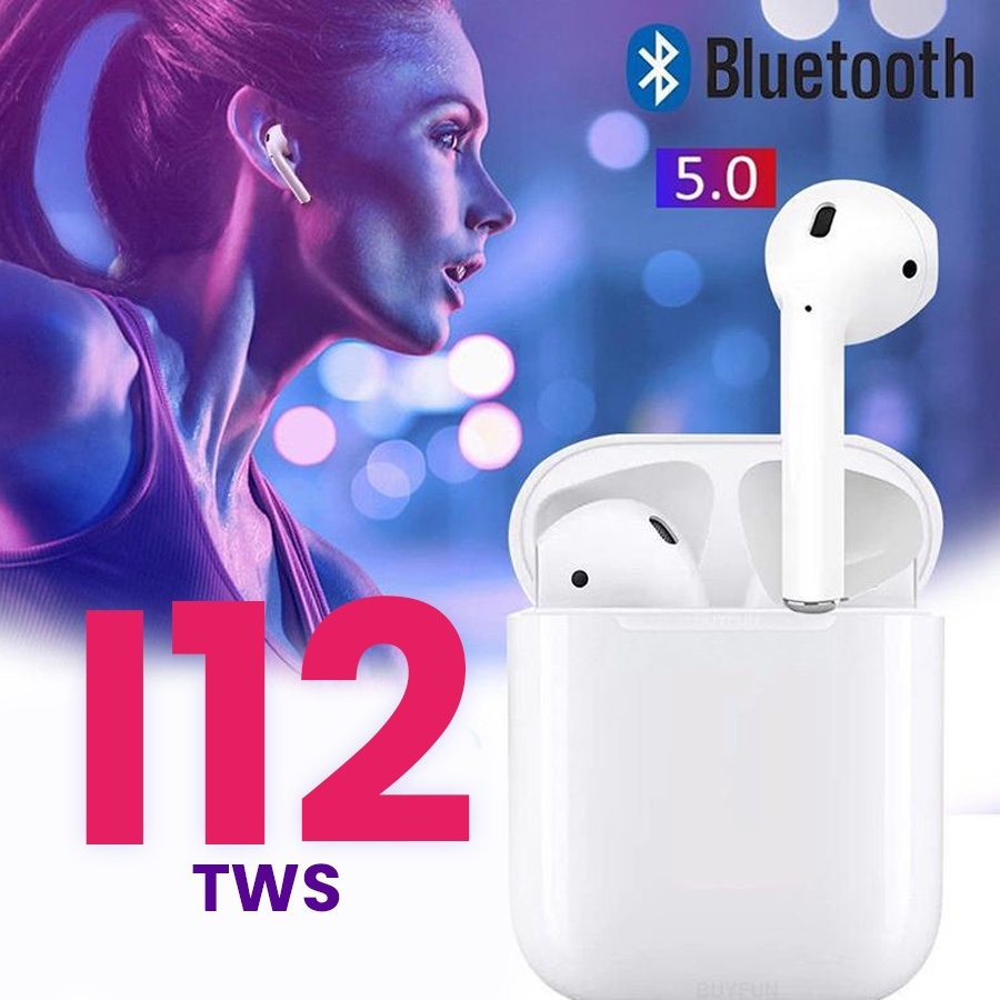 Fone de Ouvido Sem Fio i12 Tws Bluetooth Com Touch Bluetooth 5.0 | Shopee Brasil