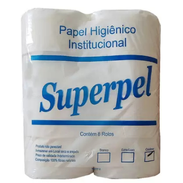 Papel Higiênico Rolão 8X160Mts - Superpel | Shopee Brasil