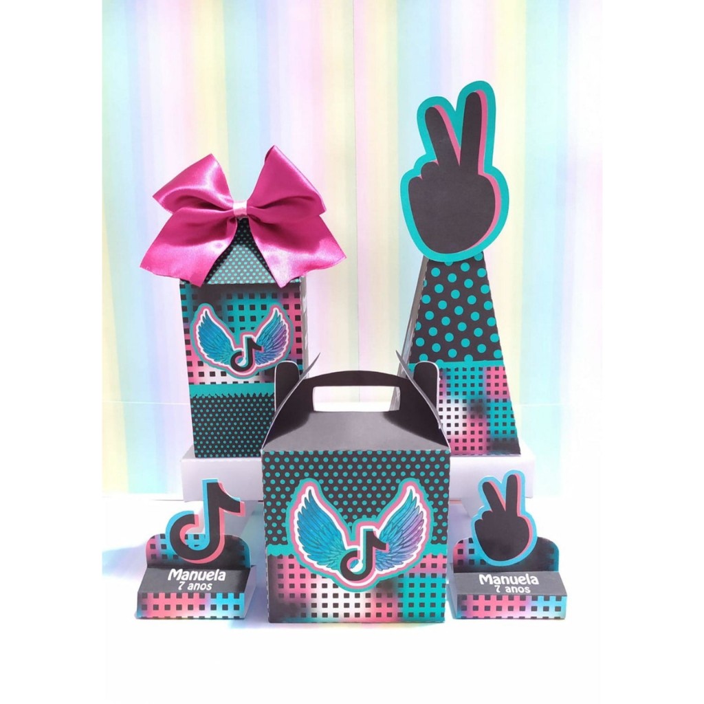 Tik Tok 50 Lembrancinhas Personalizadas Pegue e Monte | Shopee Brasil