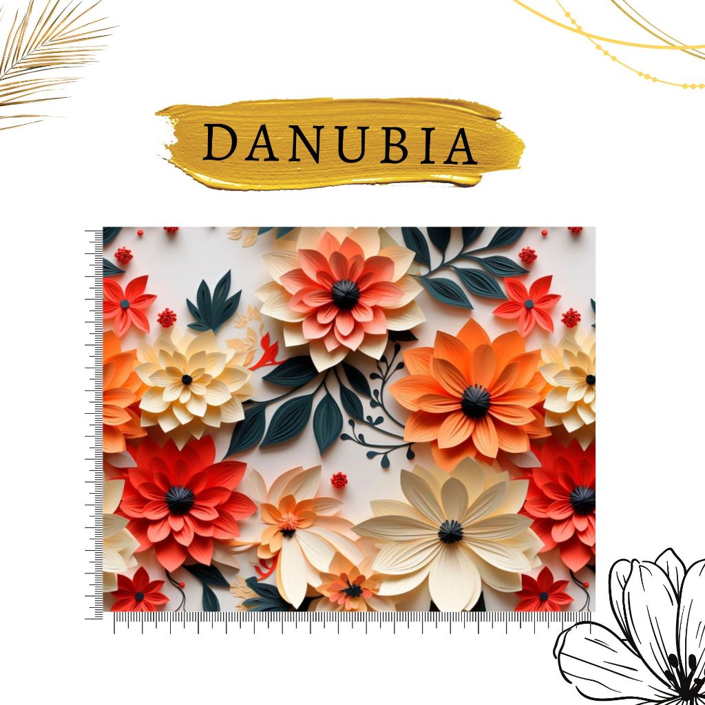 TECIDO TRICOLINE ESTAMPA DIGITAL 3D 30cm de comprimento x 1,50cm largura DANUBIA | Shopee Brasil