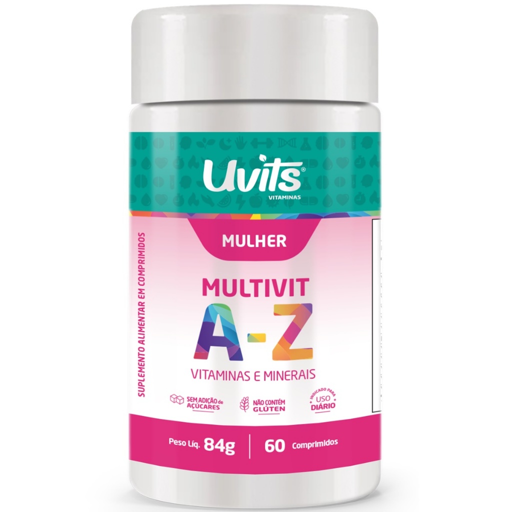 Multivits A-Z Mulher 60 Comprimidos Uvits | Shopee Brasil