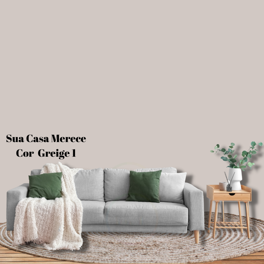 Tinta Esmalte Coralit Base De Água Greige 800ml Acetinado | Shopee Brasil