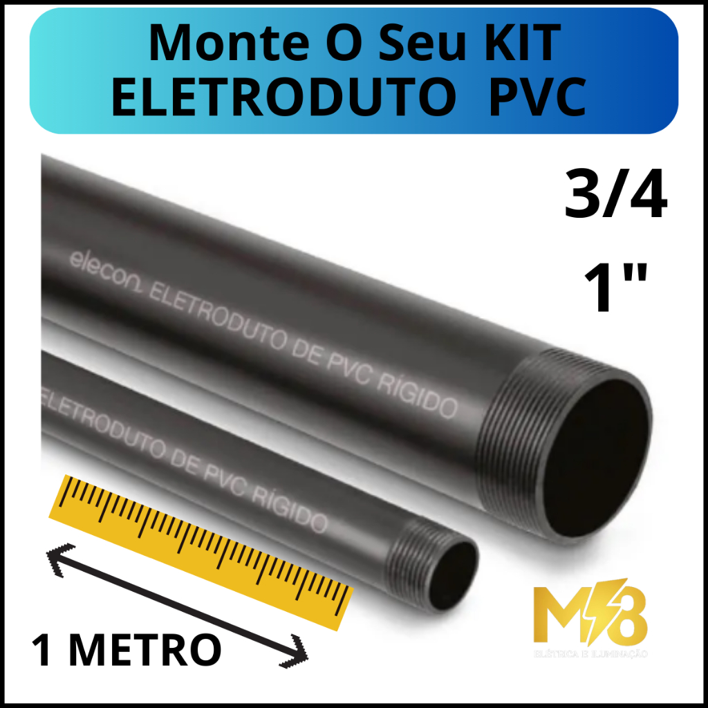 Conduite Eletroduto de Sobrepor 3/4 Polegadas 1" Polegadas Barra 1 ...