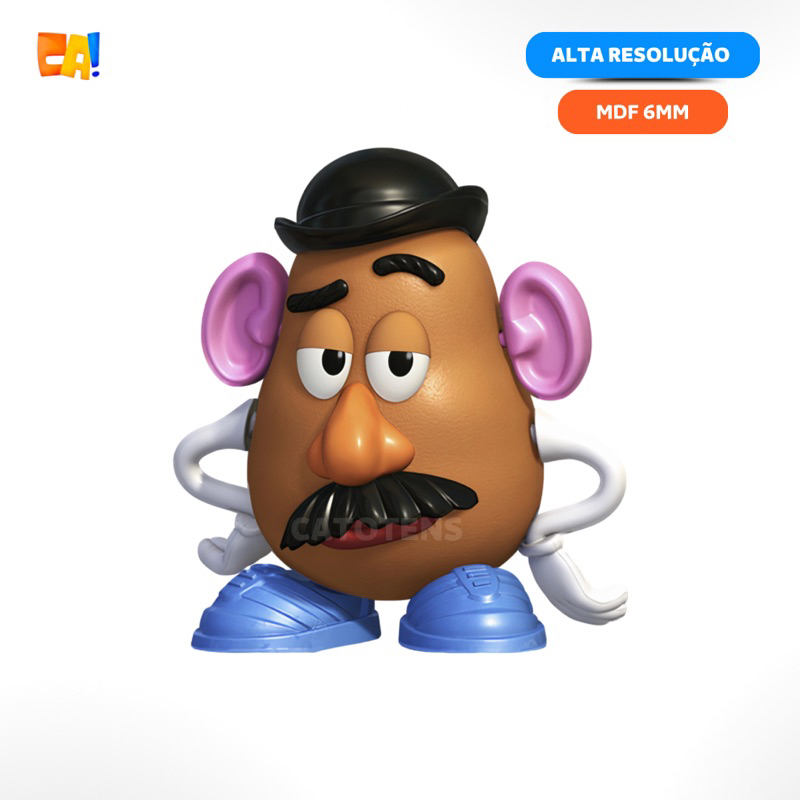 Display de chão MDF 6mm Sr Batata 40cm a 80cm Toy Story Senhor Batata ...