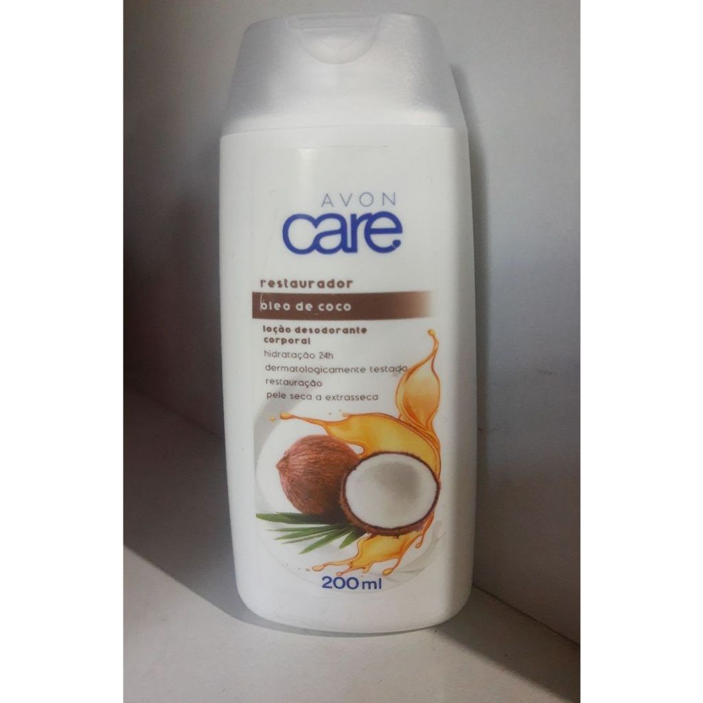 Avon care restaurador óleo de coco loção desodorante corporal 200ml ...